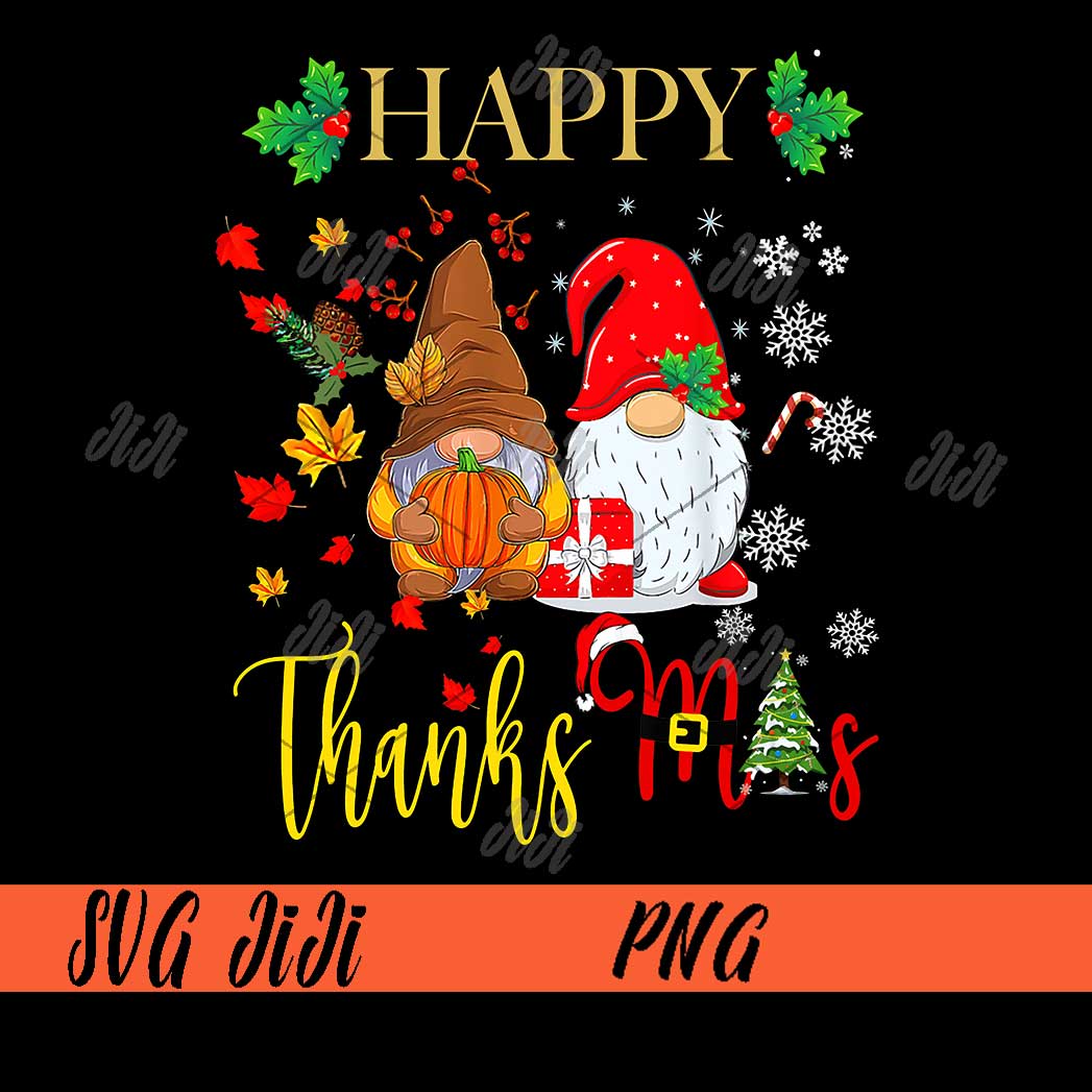 Happy Thankmas PNG, Thanksgiving Christmas PNG, Happy Thanks | Inspire ...