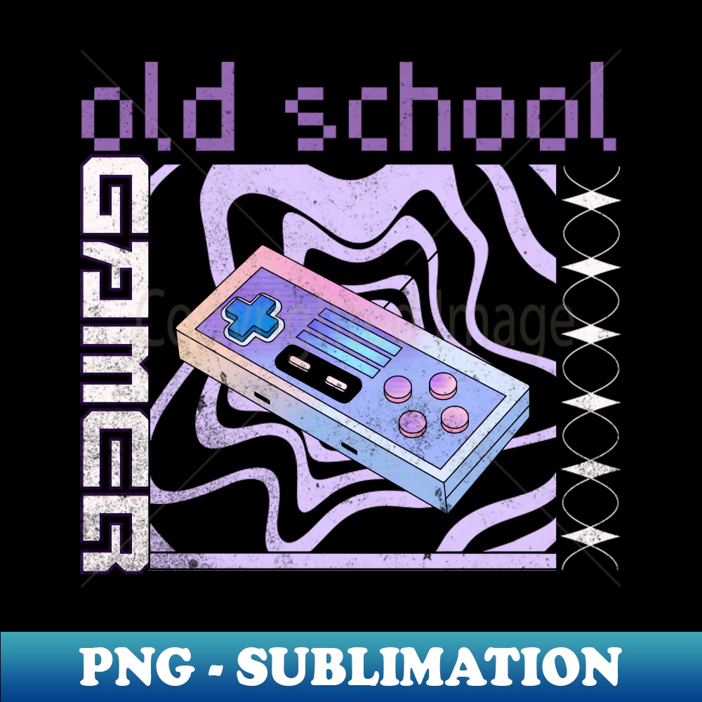 Old School Gamer - Vaporwave - High-Quality PNG Sublimation - Inspire ...