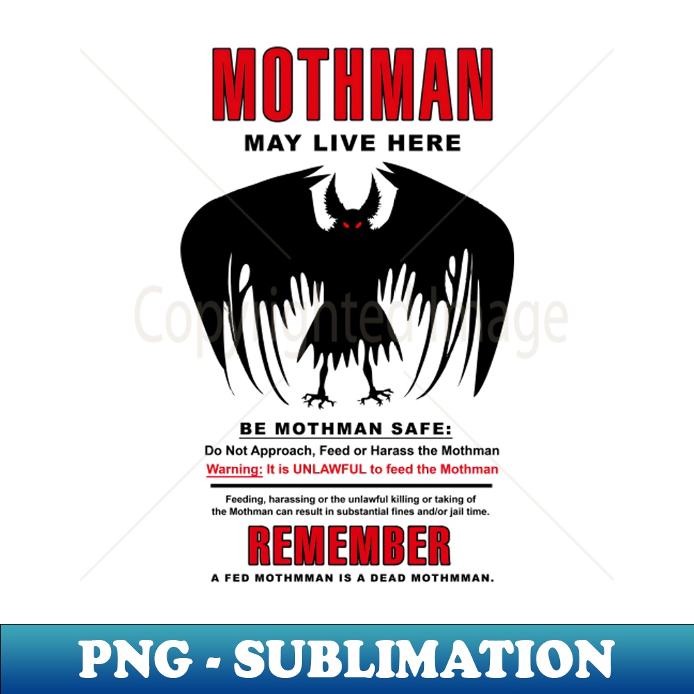 Mothman Cryptid Activity Sign - PNG Sublimation Digital Down | Inspire ...