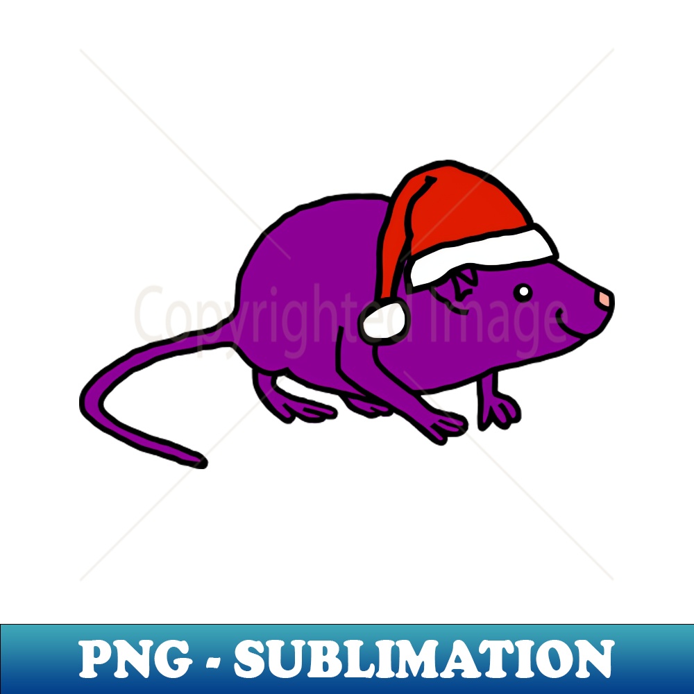 Purple Rat wearing Christmas Santa Hat - Professional Sublim | Inspire ...
