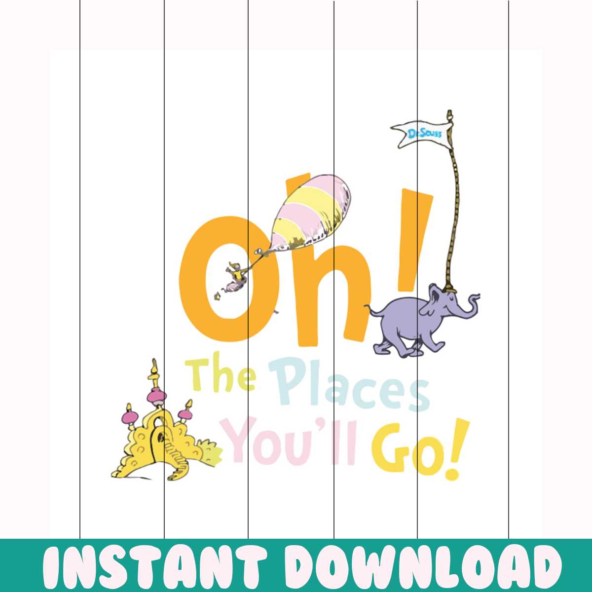 Oh The Places You'll Go Svg, Dr Seuss Svg, Places Svg, Go Sv | Inspire ...