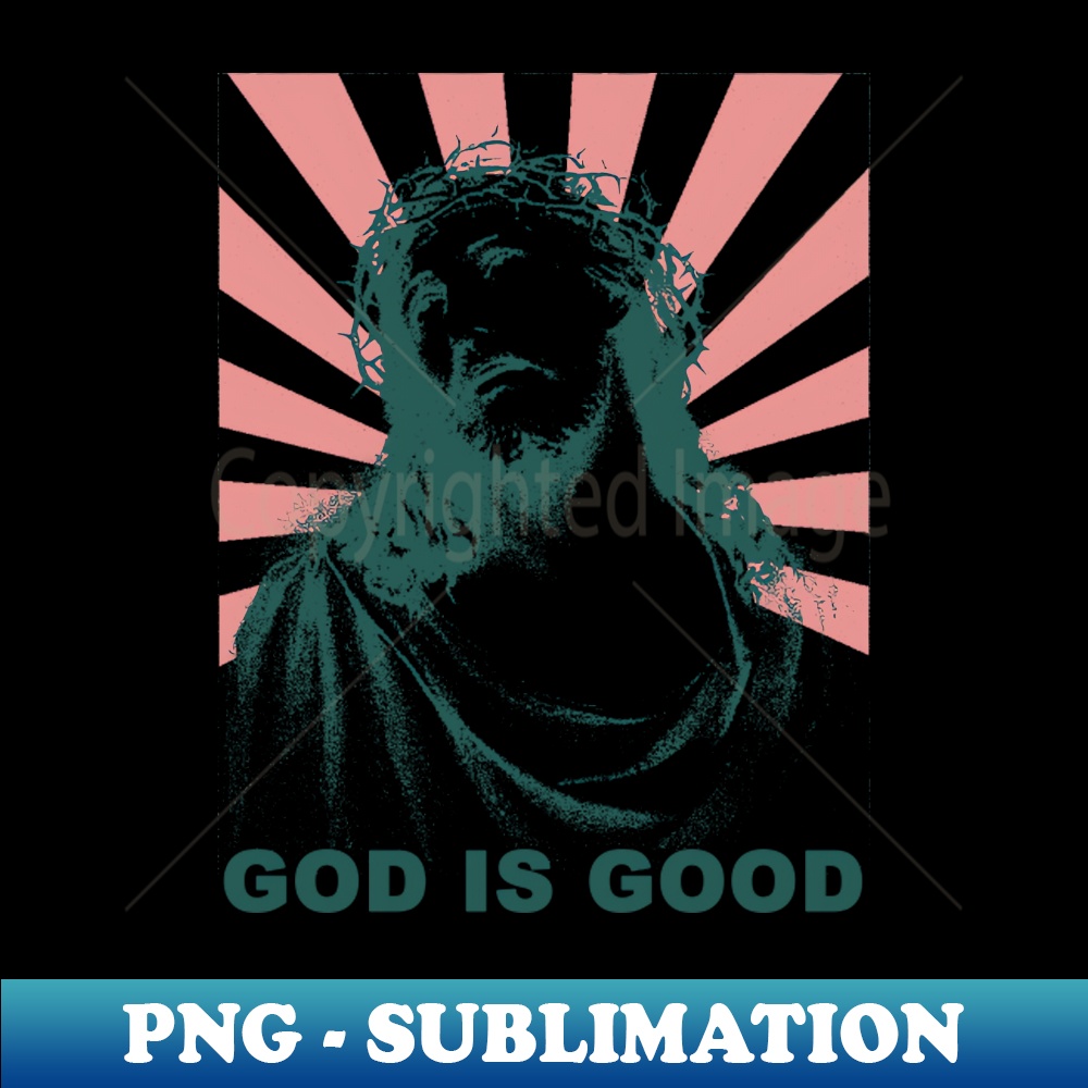 vintage retro jesus god is good - Sublimation-Ready PNG File | Inspire ...