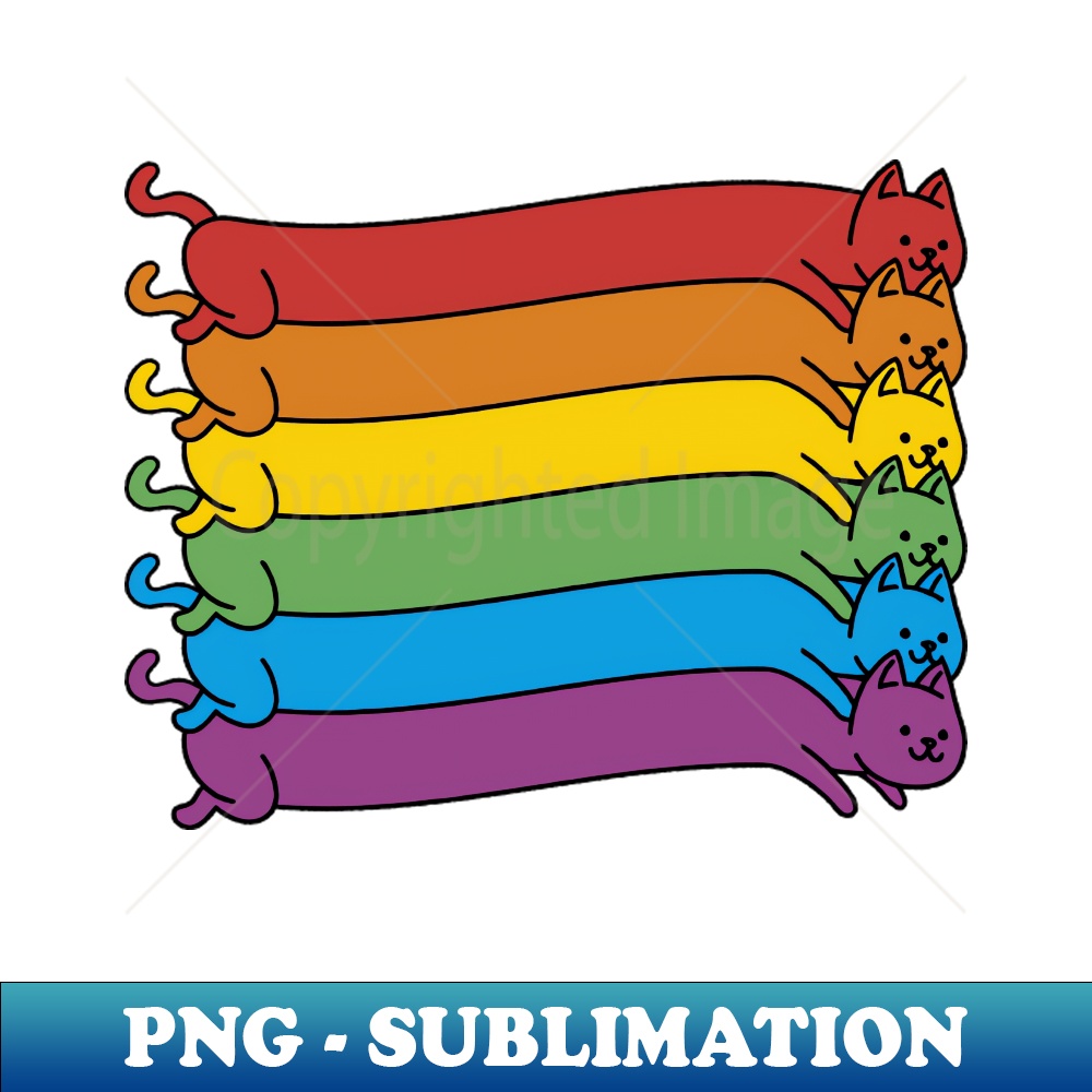 Rainbow Cats Pride Flag by Tobe Fonseca - PNG Transparent Su - Inspire ...
