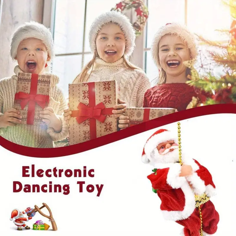Electric Climbing Santa With Music Electric Santa Claus Clim | Inspire ...