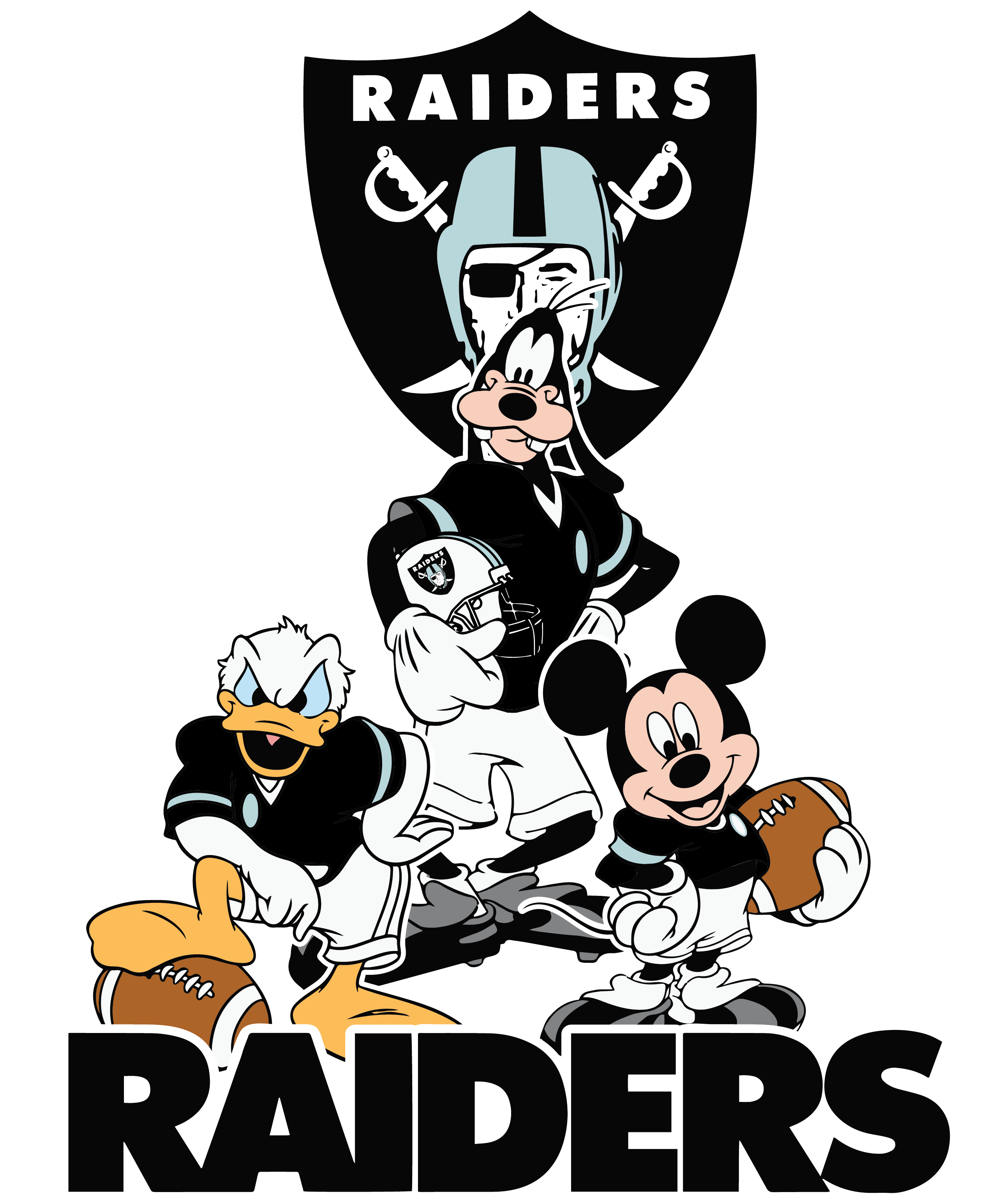 Mickey Mouse Oakland Raiders American Football Nfl Sports Sv | Inspire ...