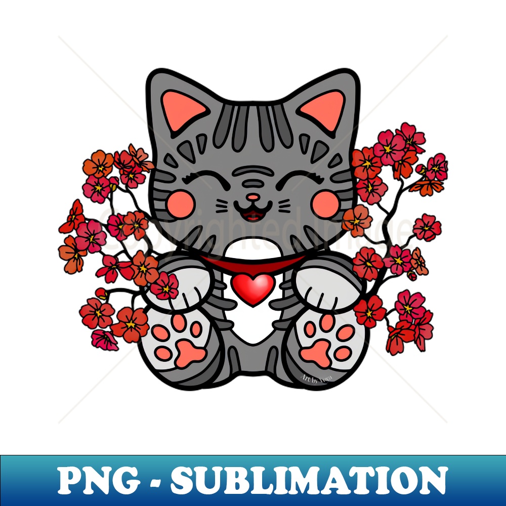 Happy Tabby Kitty - PNG Transparent Digital Download File fo - Inspire ...