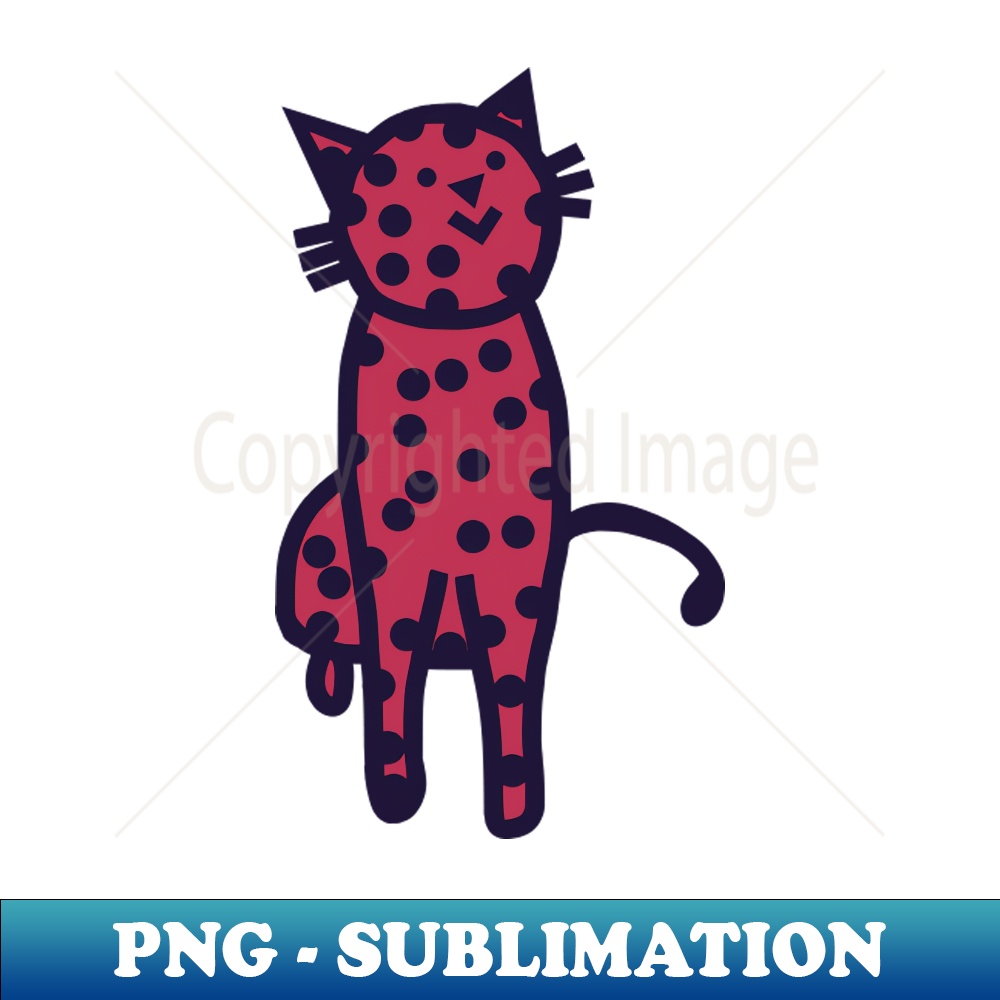 Spotty Kitty Cat in Viva Magenta Color of the Year 2023 - Sp | Inspire ...