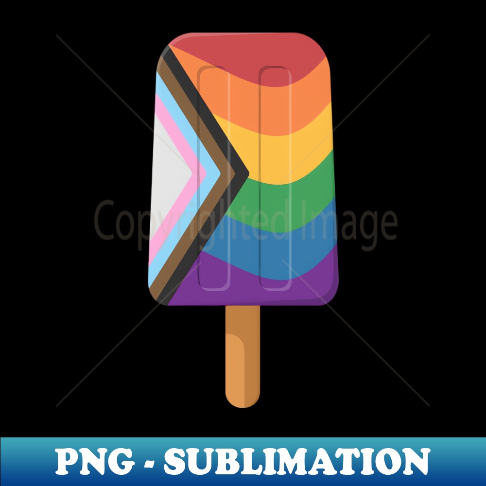 Cute Progressive Rainbow Pride Flag Popsicle - Instant PNG S - Inspire ...