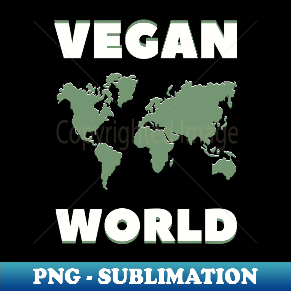 Map of the VEGAN WORLD - Artistic Sublimation Digital File - | Inspire ...
