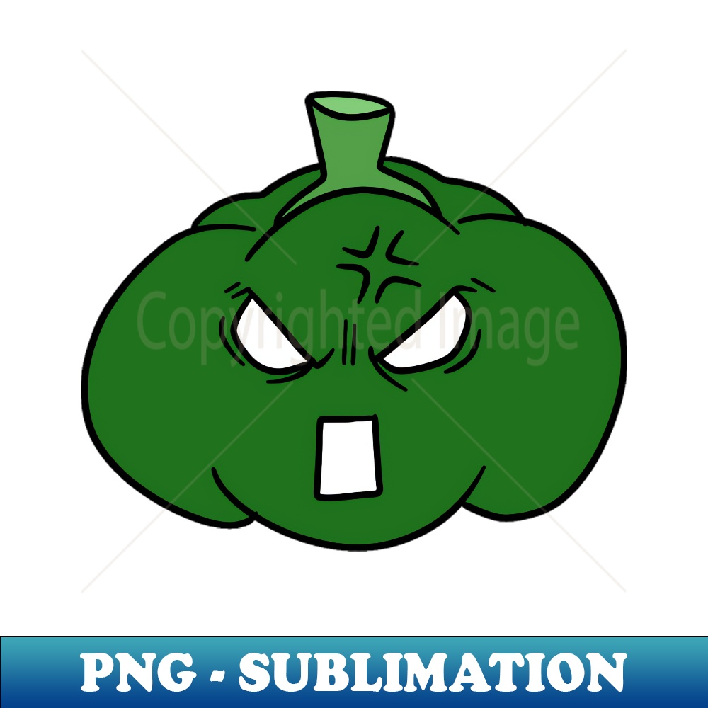 Angry Green Bell Pepper - Exclusive PNG Sublimation Download | Inspire ...