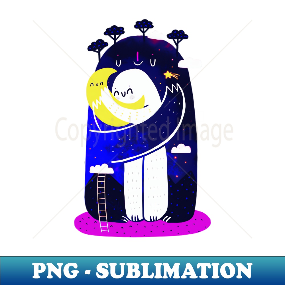 Moon hug - PNG Transparent Sublimation Design - Revolutioniz - Inspire ...