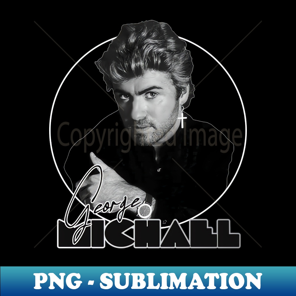 Retro George Michael 80s Icon Tribute - PNG Transparent Subl | Inspire ...