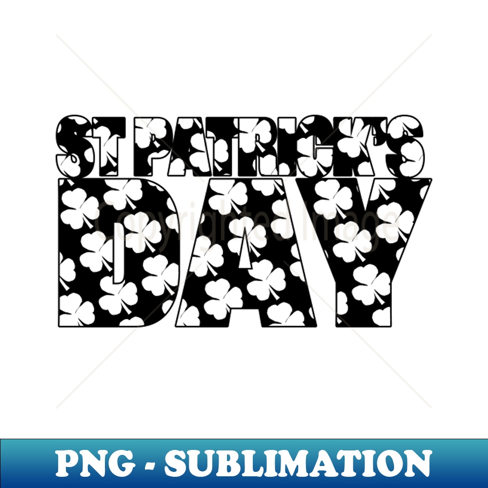 St Patricks Day Black Shamrock Typography - PNG Transparent - Inspire ...