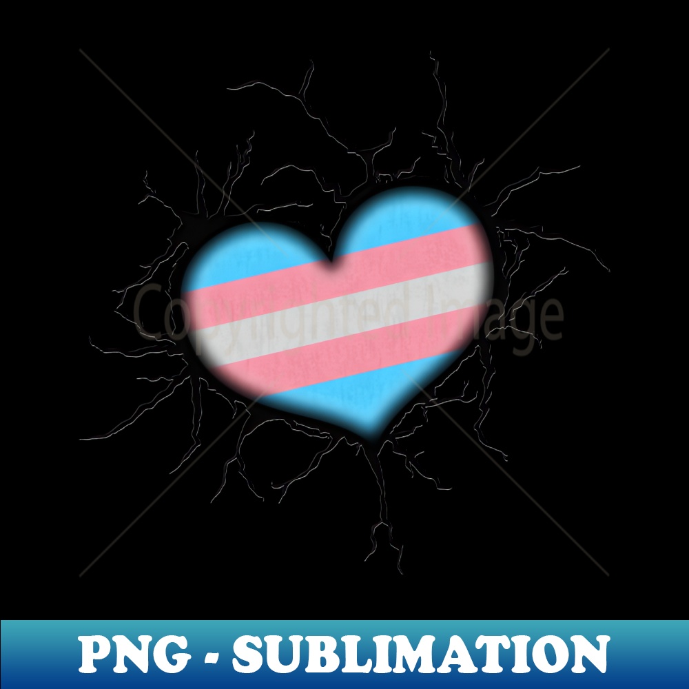 Transgender Heart Thrown into Cracked surface - PNG Transpar - Inspire ...