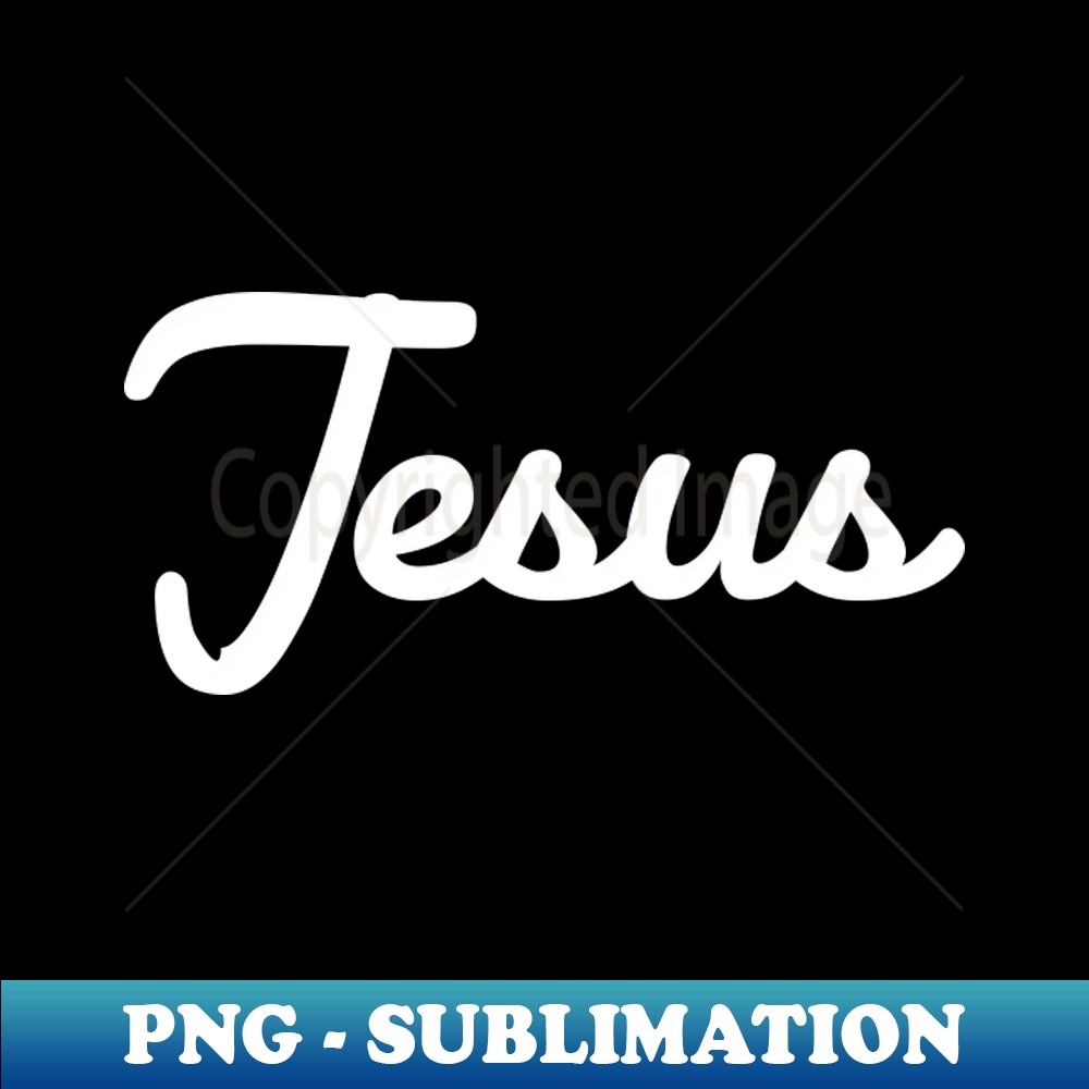 Jesus Cursive Script Typography White Text - Aesthetic Subli | Inspire ...
