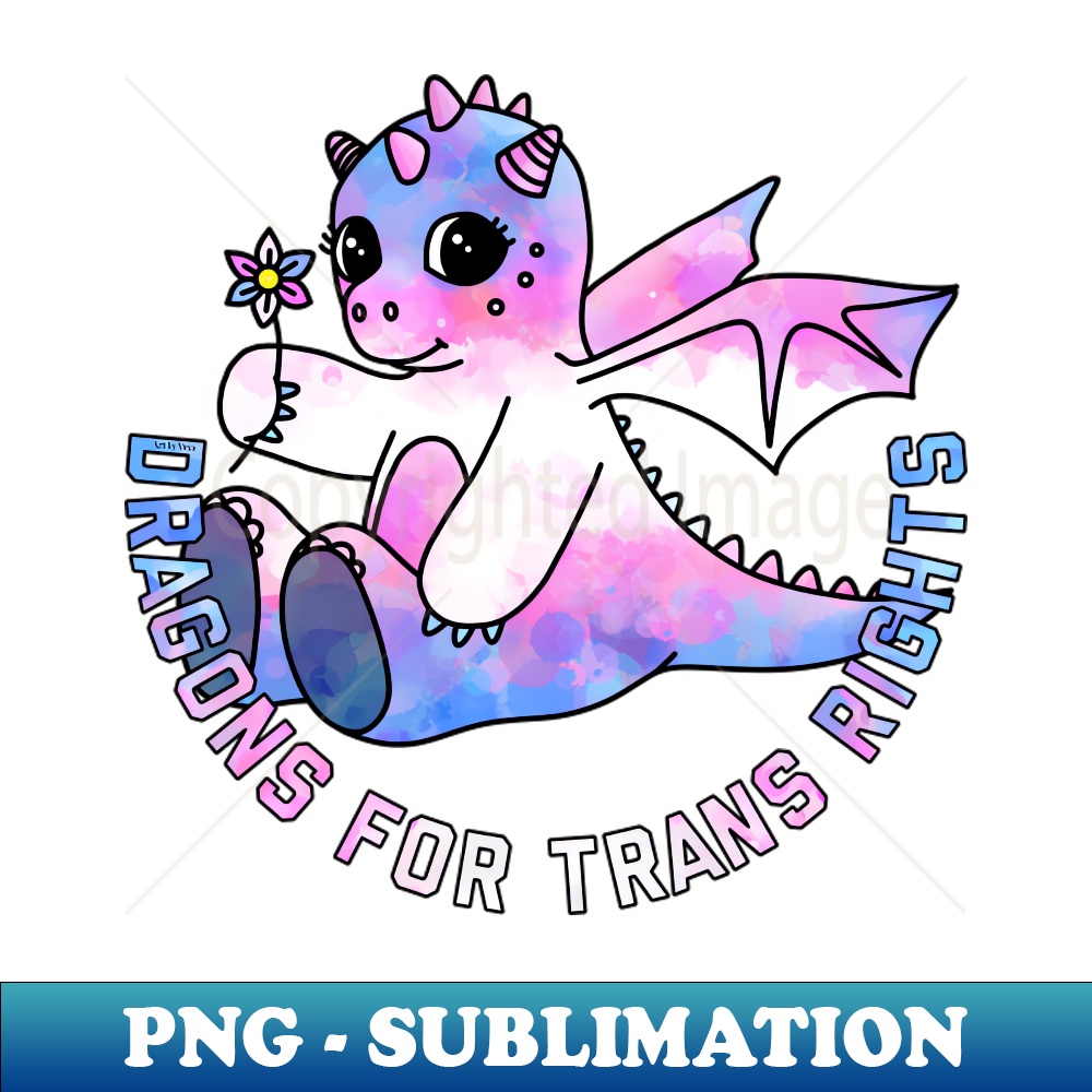 Dragons For Trans Rights - Aesthetic Sublimation Digital Fil - Inspire ...