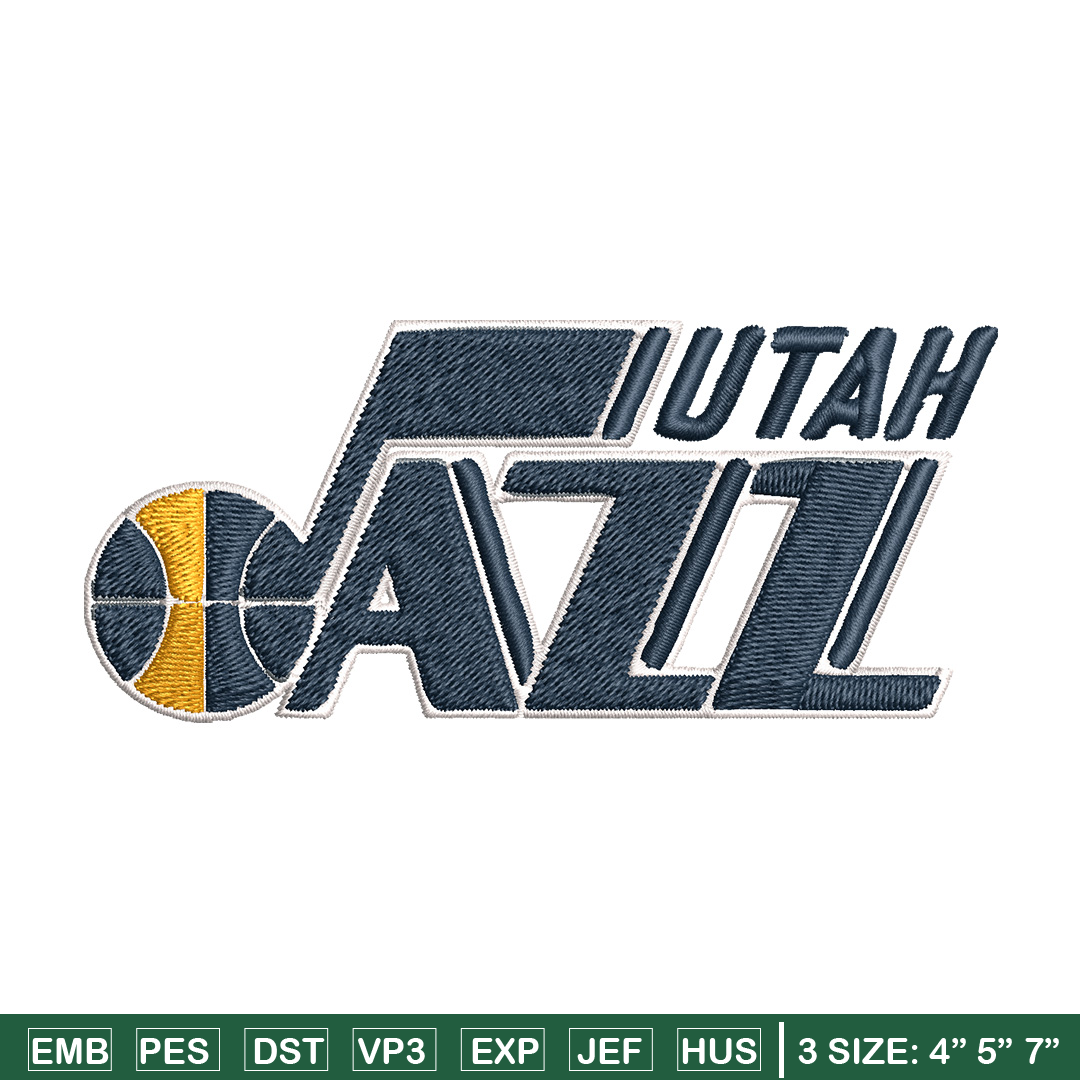 Utah Jazz logo Embroidery, NBA Embroidery, Sport embroidery, | Inspire ...