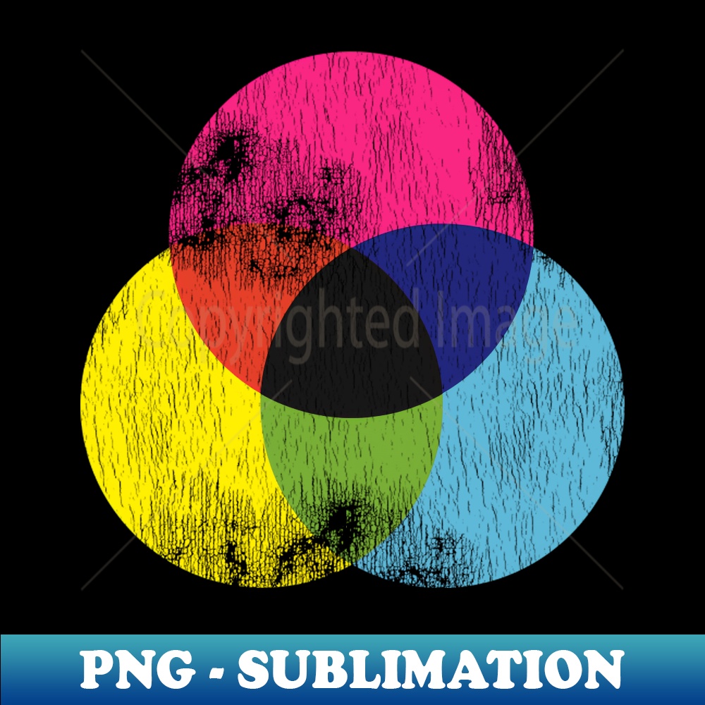 Distressed CMYK RBG Graphic Artist Color Wheel - Vintage Su | Inspire ...