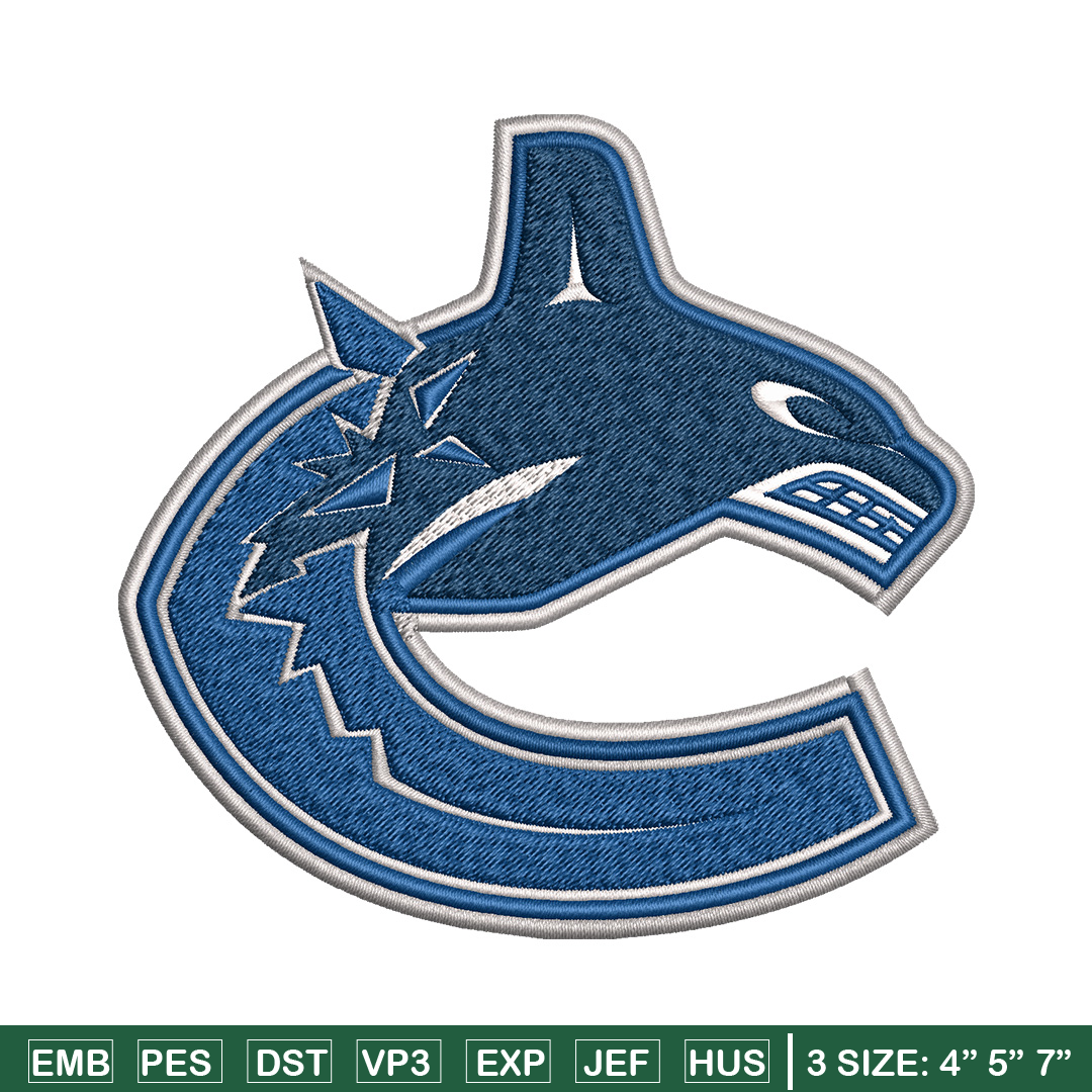 Vancouver Canucks logo Embroidery, NHL Embroidery, Sport emb - Inspire ...