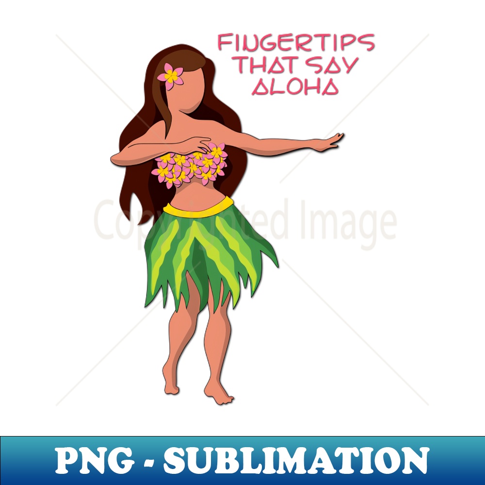 Fingertips that say Aloha - PNG Transparent Sublimation File - Inspire ...