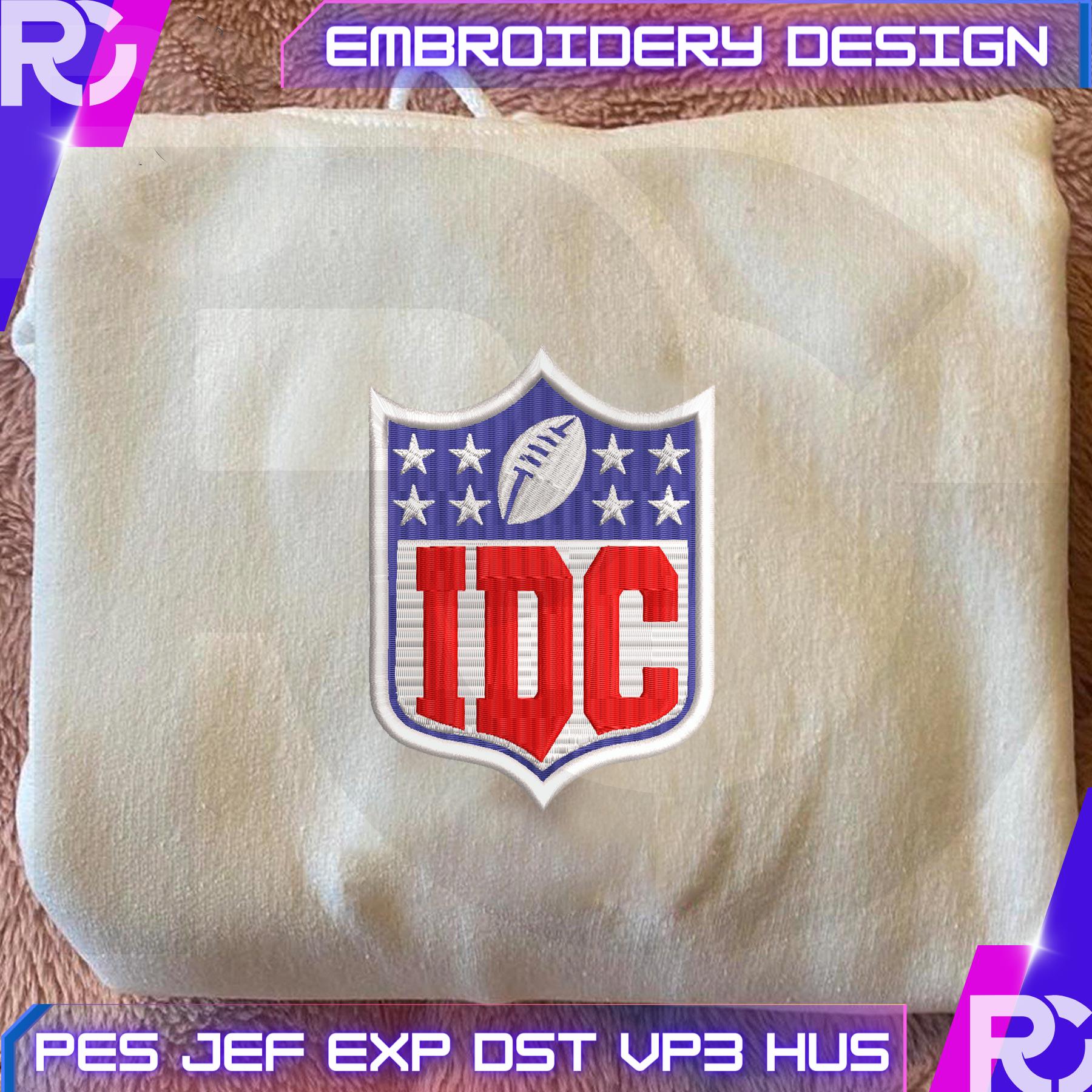 IDC Embroidery Design, NFL Football Logo Embroidery Design, | Inspire ...