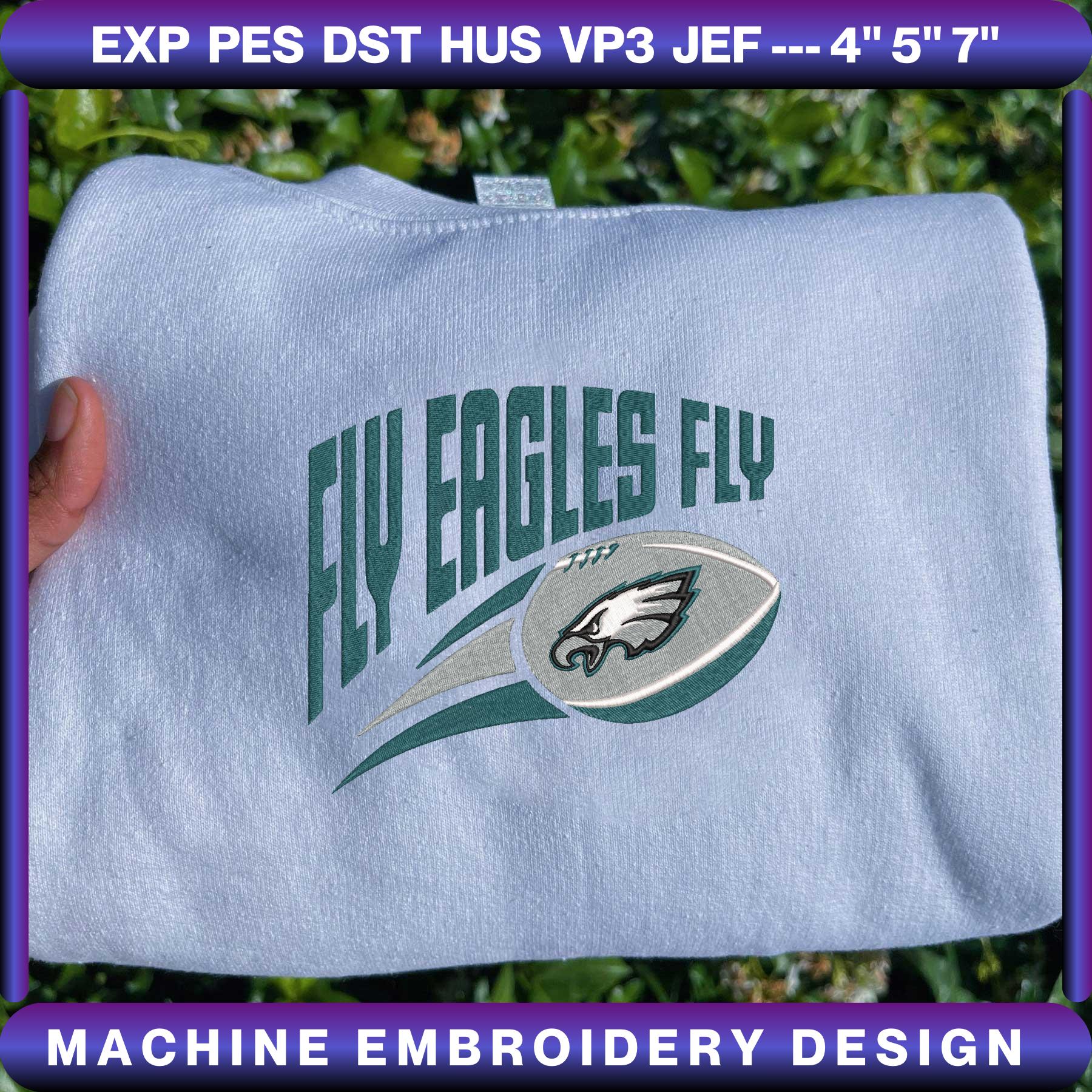 Fly Eagle Fly Embroidery Design, NFL Philadelphia Eagles Foo | Inspire ...
