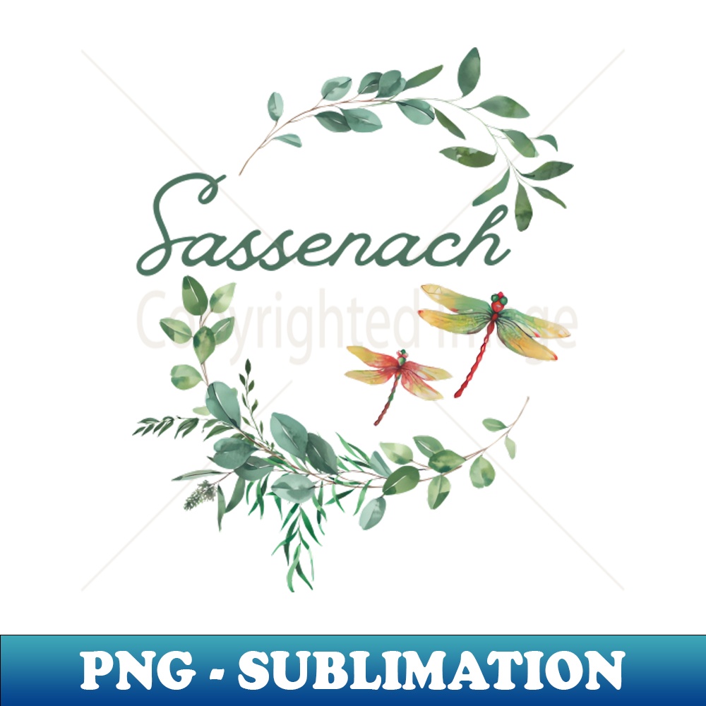 Sassenach Dragonfly Floral Wreath - High-Resolution PNG Subl | Inspire ...