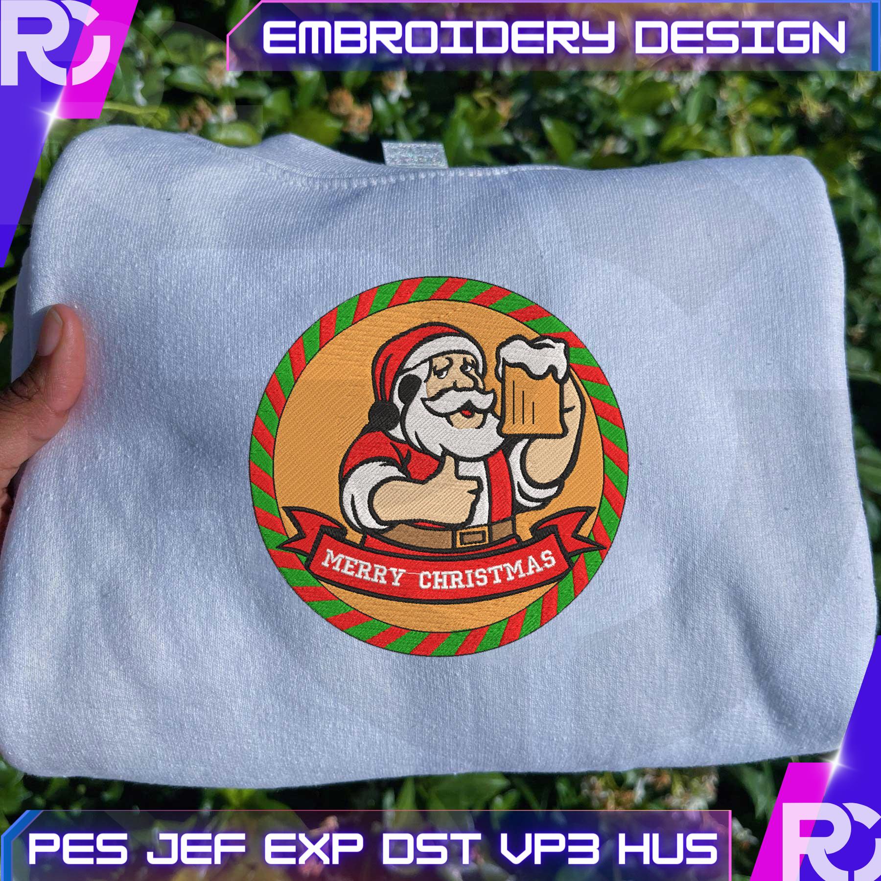 Santa Claus Patch Embroidery, Christmas Embroidery Designs, - Inspire ...