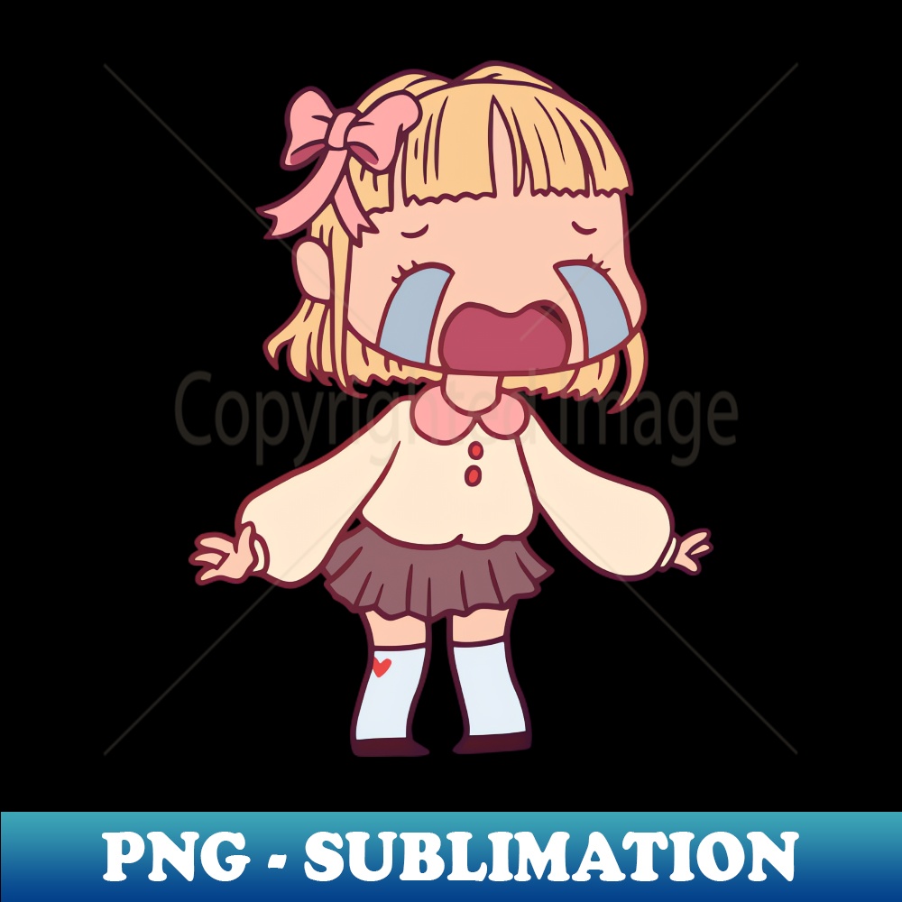 Crying Chibi Girl - Modern Sublimation PNG File - Transform - Inspire ...