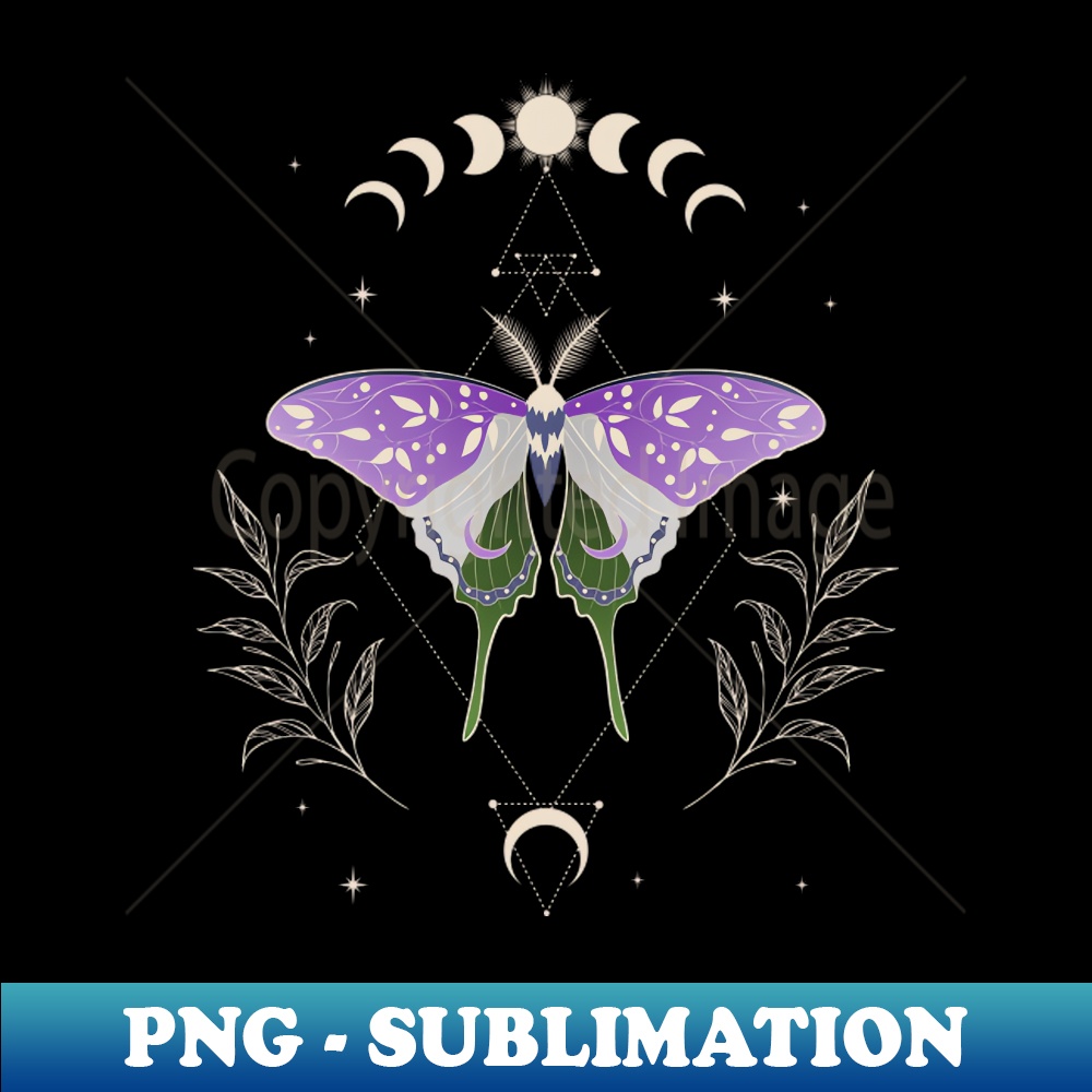 Genderqueer Luna Moth Celestial Cottagecore LGBT Pride Flag - Inspire ...