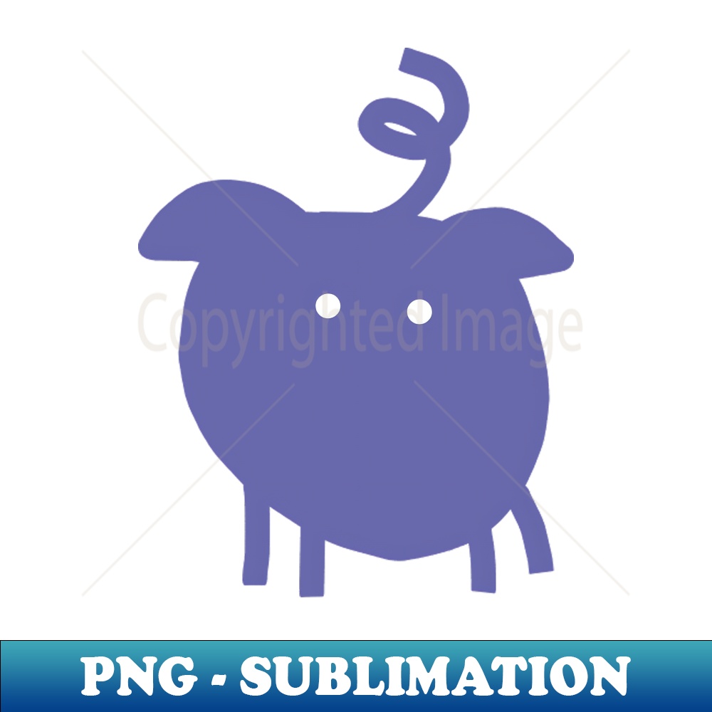 Mysterious Periwinkle Blue Chonk Pig - PNG Transparent Digit | Inspire ...