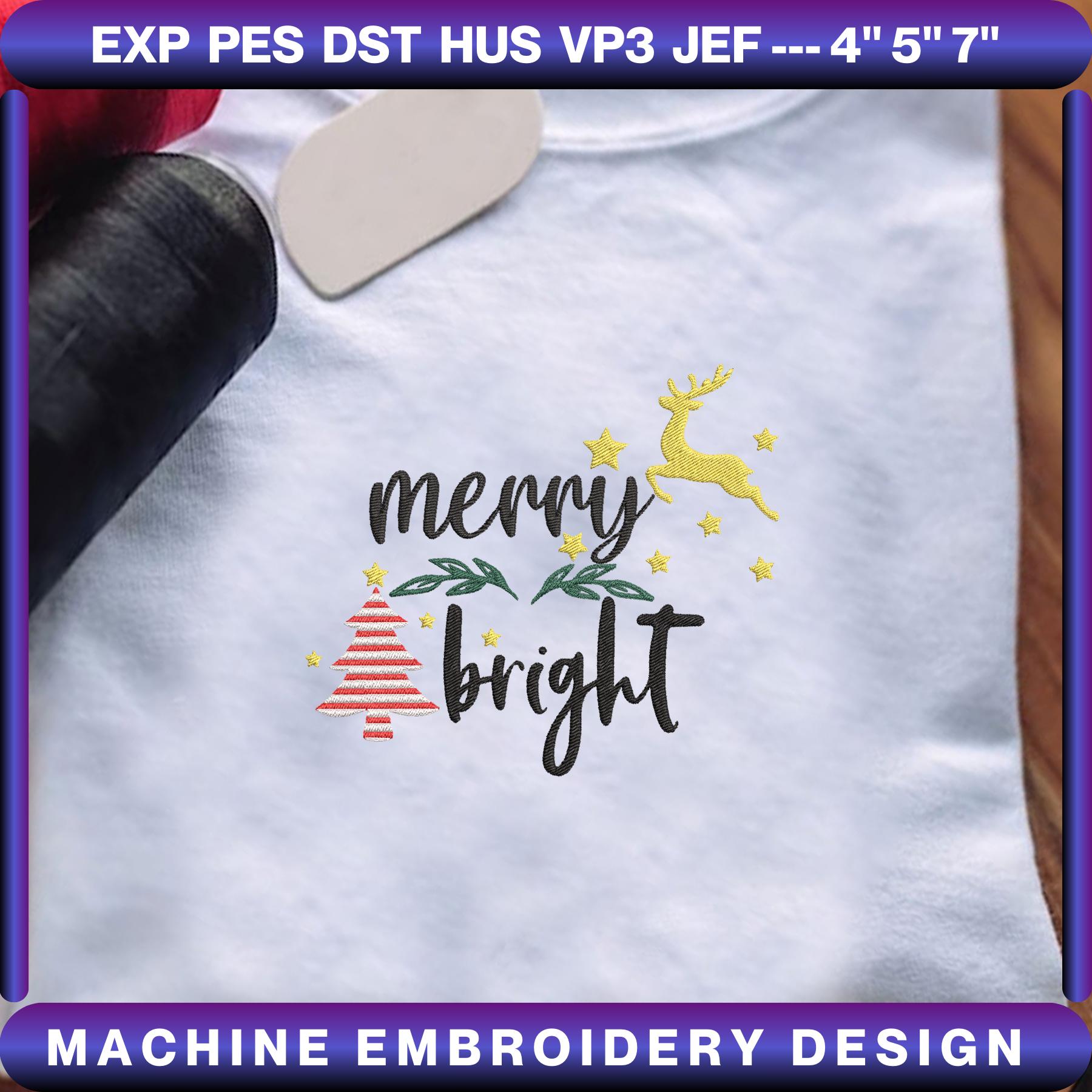 Christmas Embroidery Designs, Merry And Bright Designs, Merr - Inspire ...