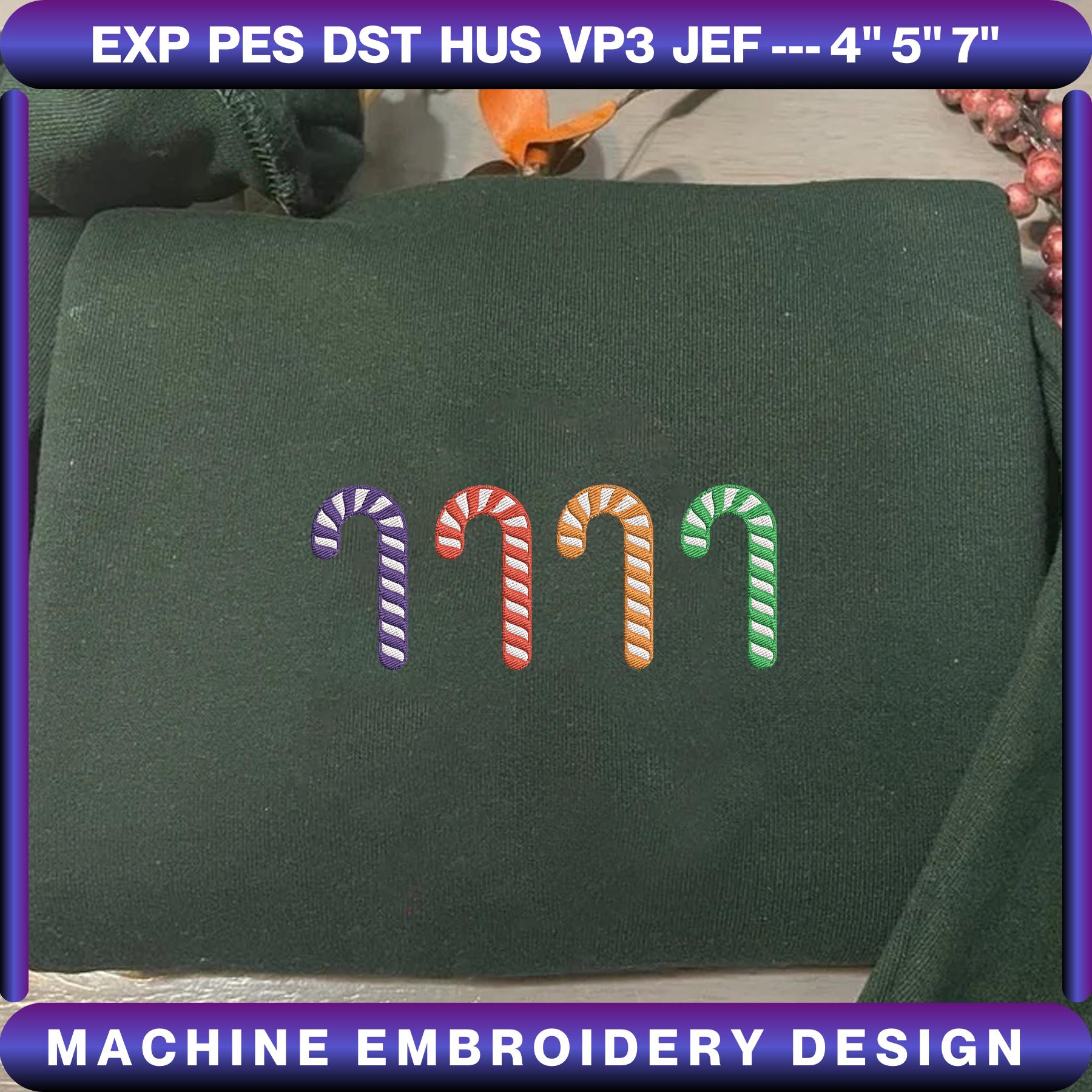 Candy Cane Embroidery Designs, Christmas Embroidery Designs, | Inspire ...