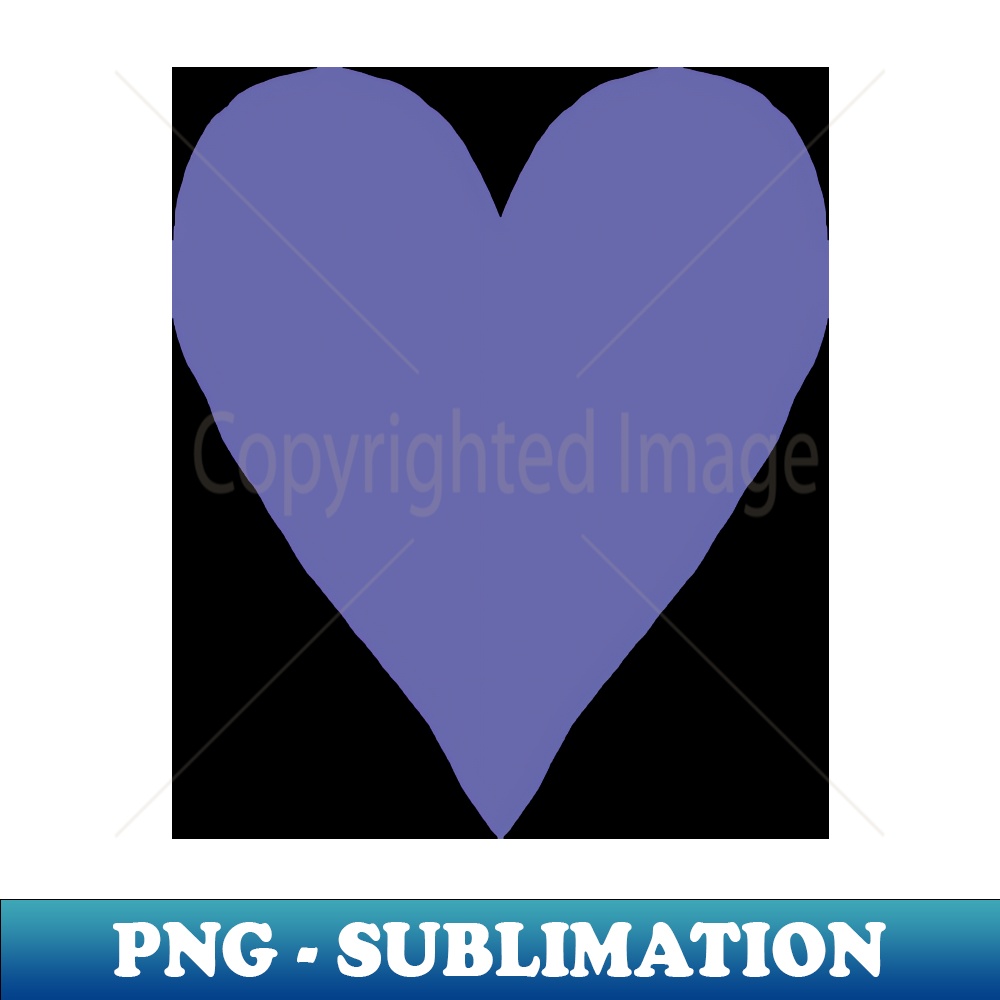 Small Very Peri Periwinkle Blue Heart Color of the Year 2022 | Inspire ...