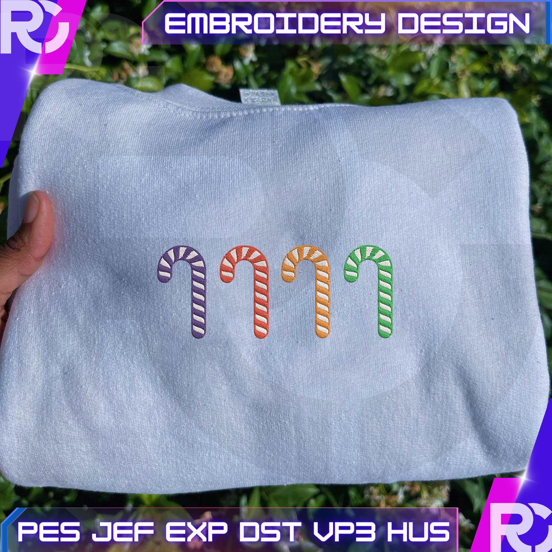 Candy Cane Embroidery Designs, Christmas Embroidery Designs, | Inspire ...