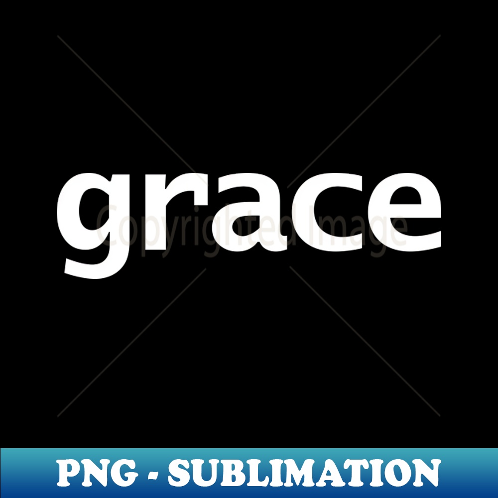 Grace Minimal Typography White Text - High-Quality PNG Subli | Inspire ...