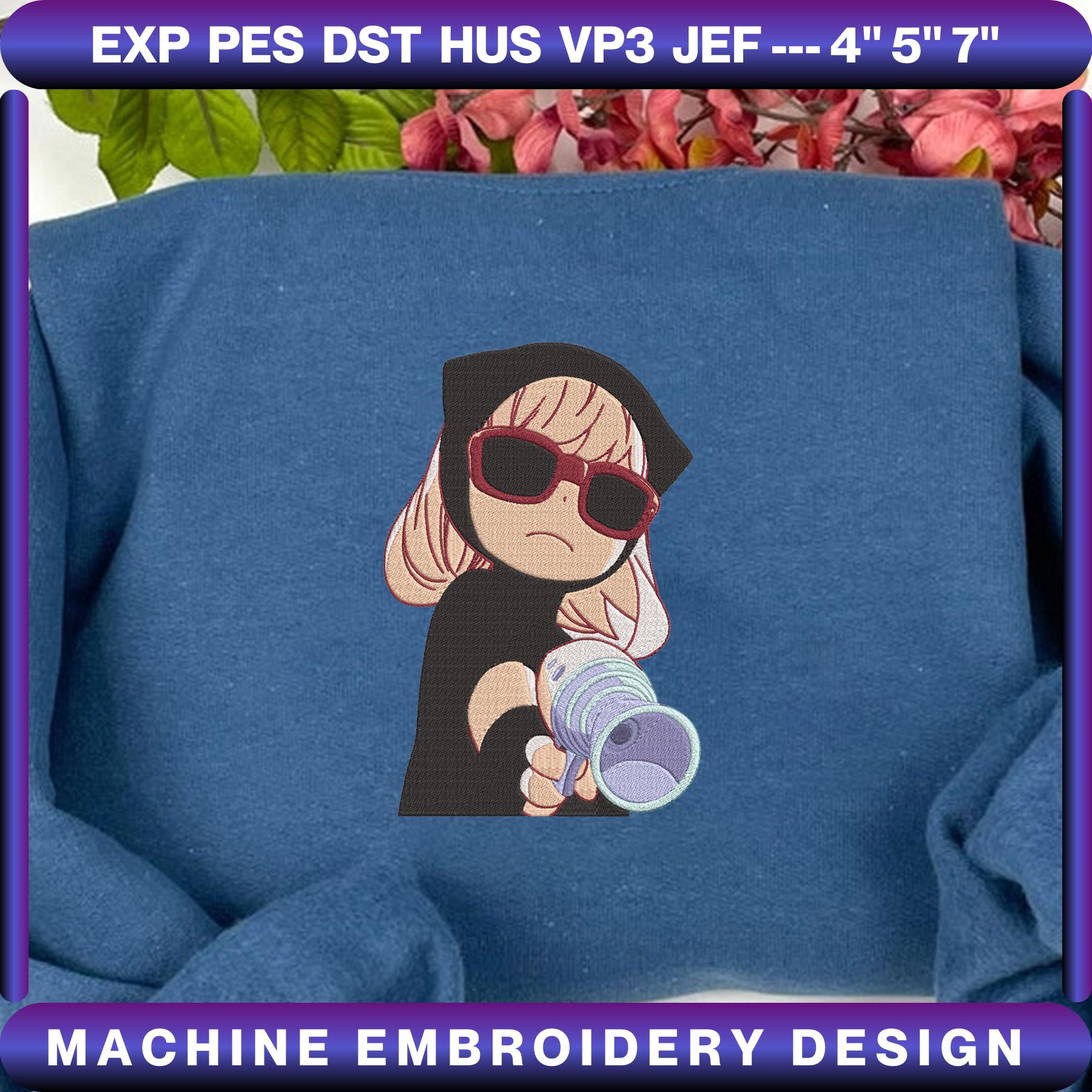 Cute Anime Girl Embroidery Designs, Inspired Anime Embroider | Inspire ...