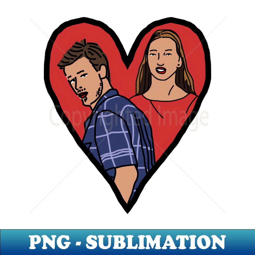 Distracted Boyfriend Meme Couple in Heart Valentines Day - P | Inspire ...