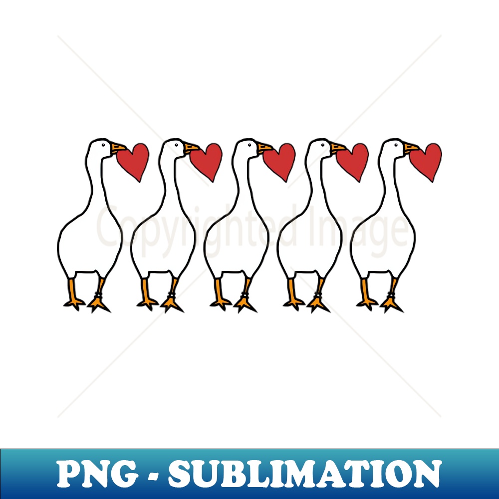 Five Animals Goose with Stolen Red Love Heart Valentines Day | Inspire ...