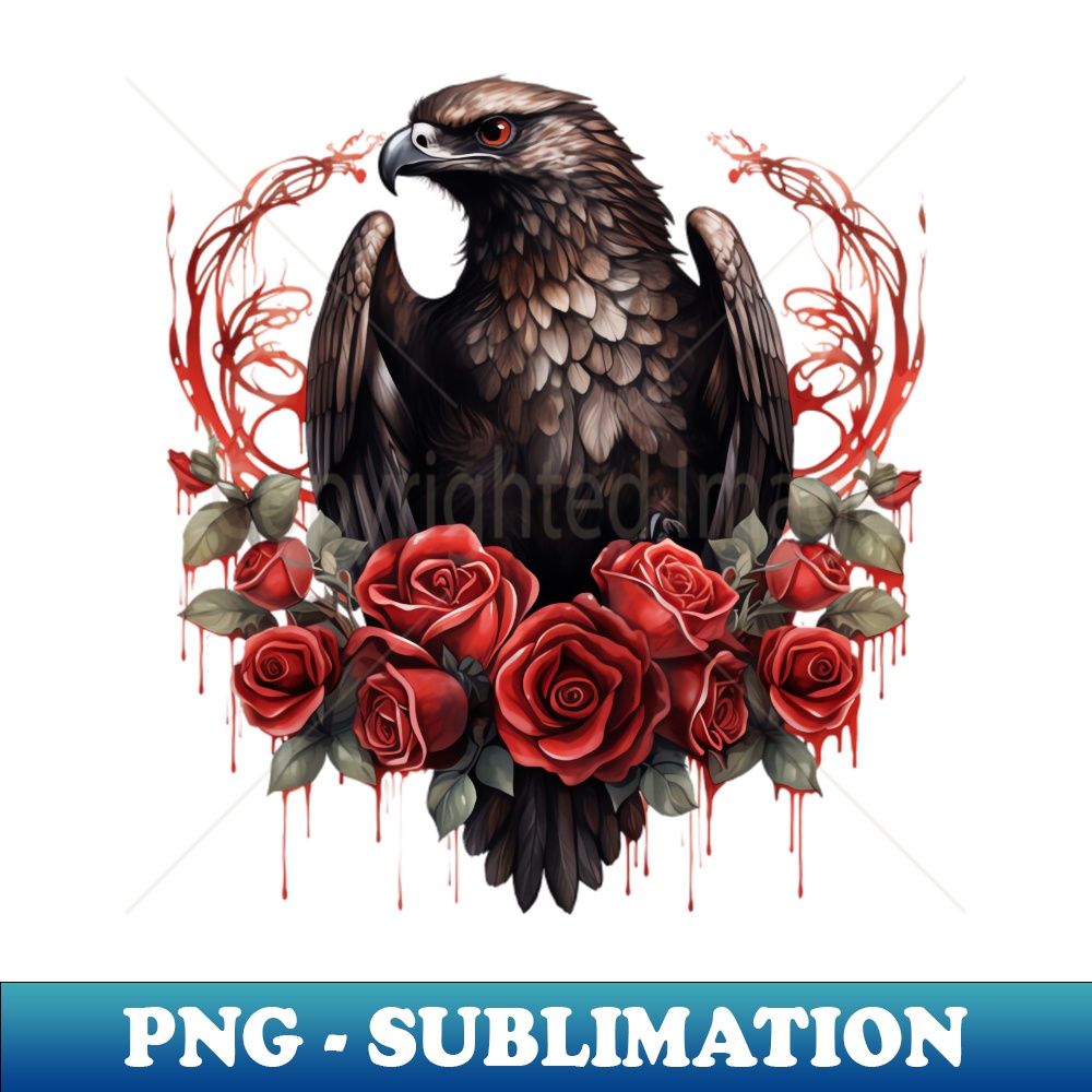 Gothic Eagle Wild Forest Animals Red Roses - Exclusive PNG S - Inspire ...