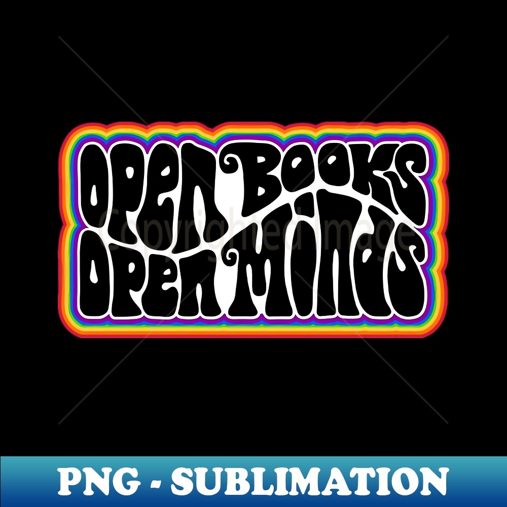 Open Books Open Minds Word Art - PNG Transparent Sublimation - Inspire ...