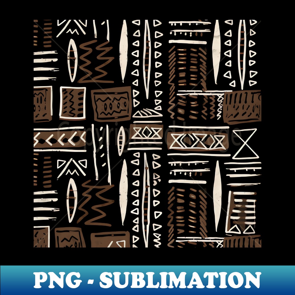 Mudcloth Abstract Boho Earthy Pattern Dark Brown - PNG Subli | Inspire ...