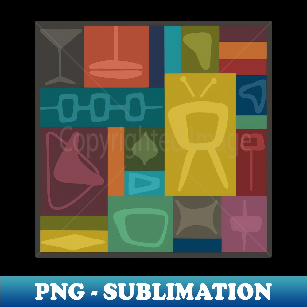 Mid-Century Modern All Over Print - High-Quality PNG Sublima - Inspire ...
