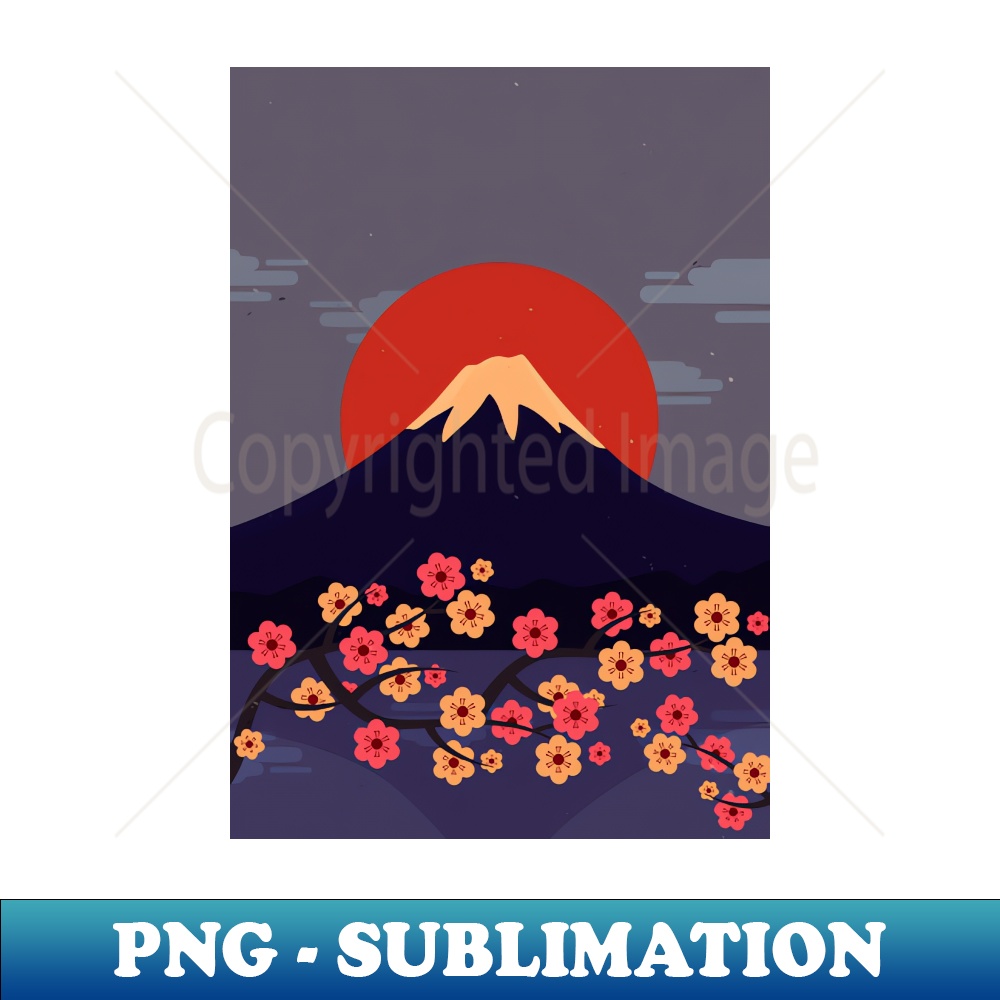 Mount Fuji Tokyo Japan Travel - Decorative Sublimation PNG F | Inspire Uplift