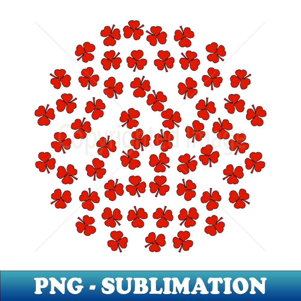 Shamrocks Red for St Patricks Day - High-Resolution PNG Subl | Inspire ...