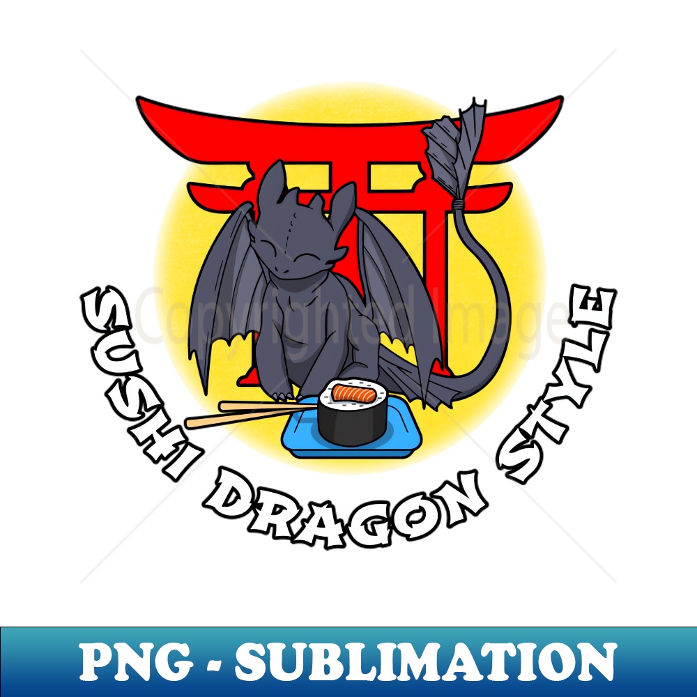 Sushi Lover Dragon Toothless Japanese Style - Decorative Sub | Inspire ...