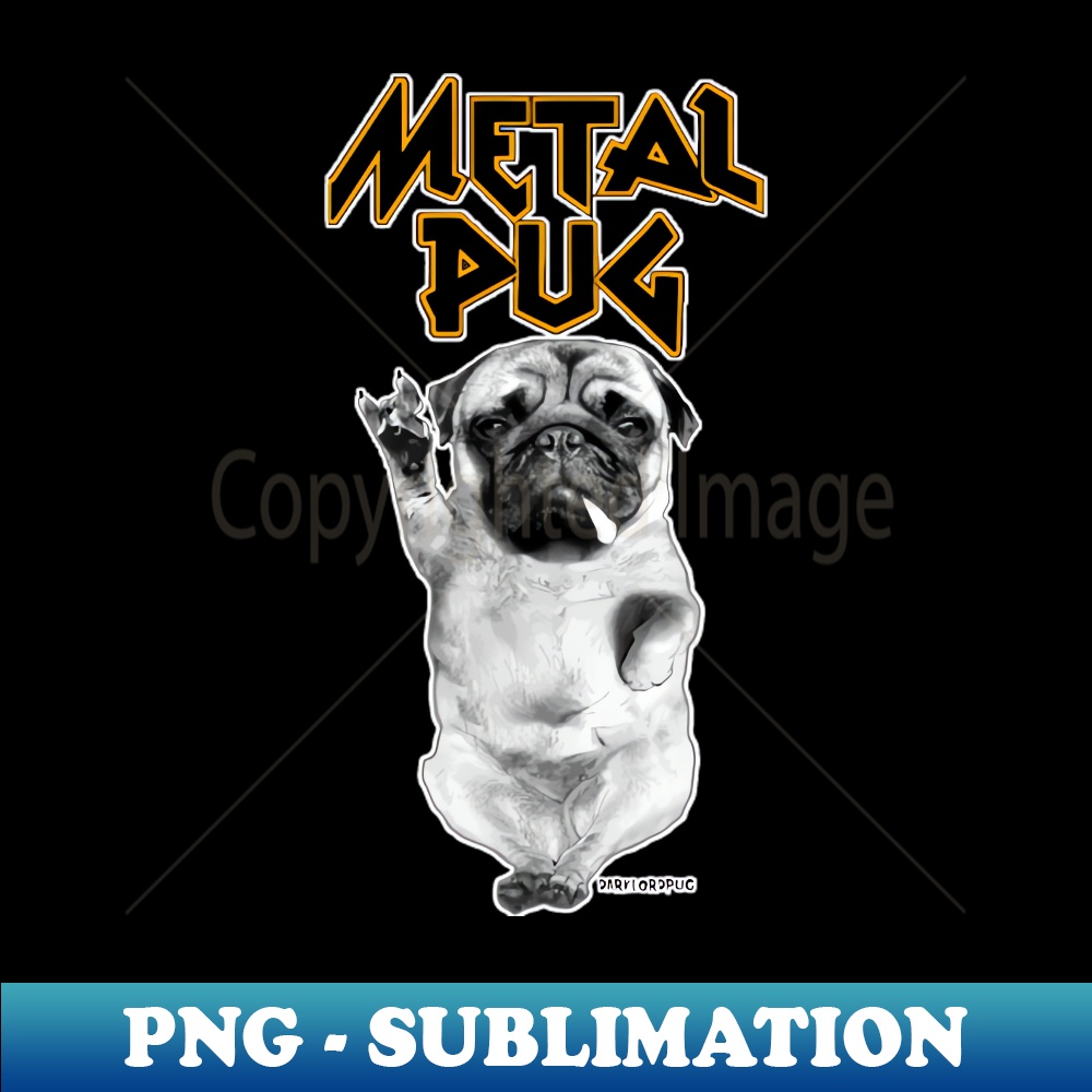 Metal pug - Sublimation-Ready PNG File - Bold & Eye-catching | Inspire ...