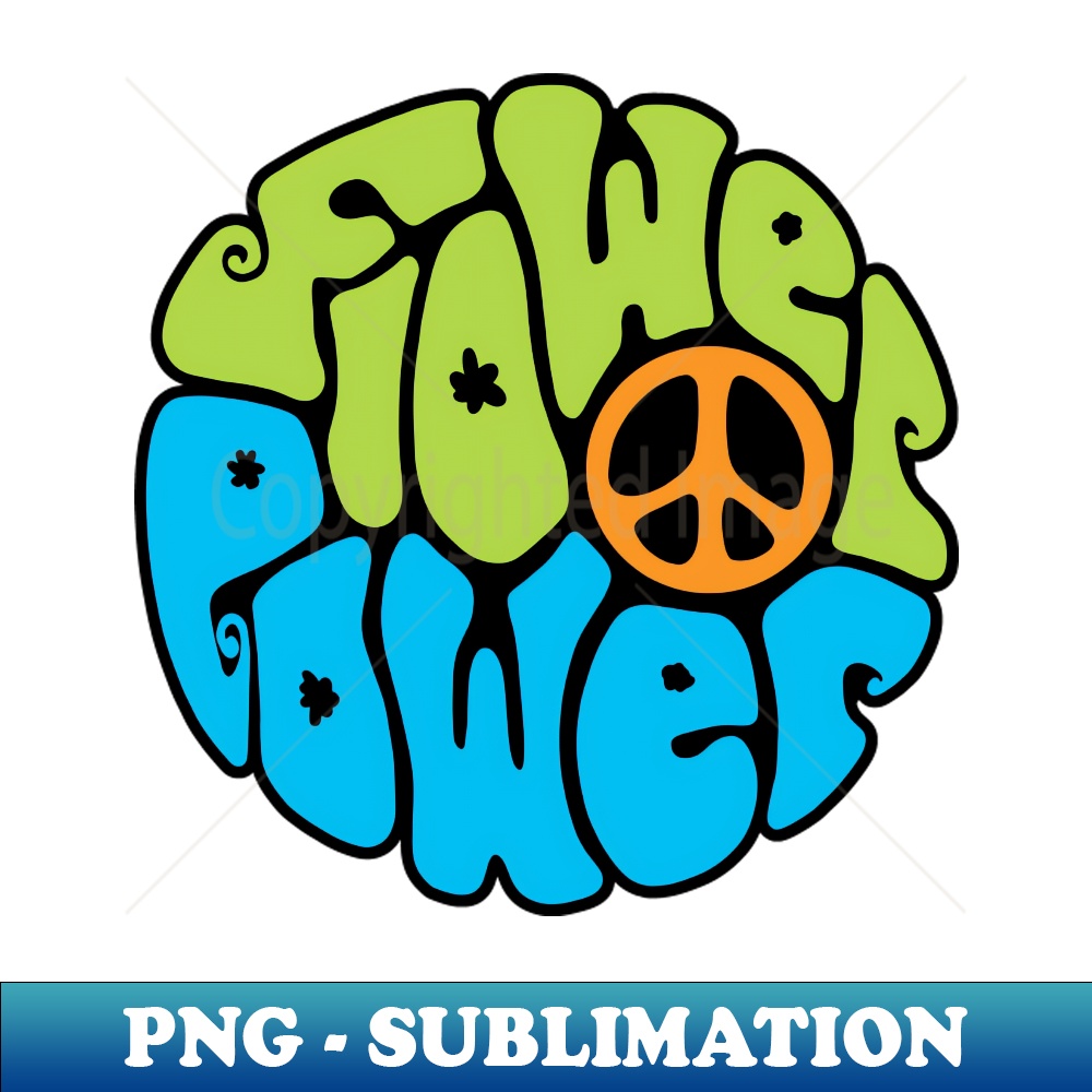 Flower Power Word Art - PNG Transparent Digital Download Fil | Inspire ...