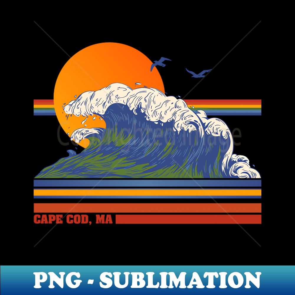 Retro Cape Cod MA 70s Style Tourist Souvenir - Trendy Sublim - Inspire ...