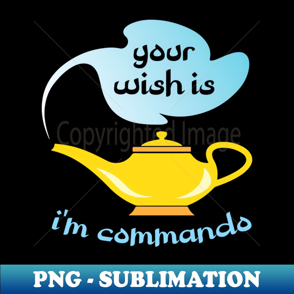 COMMANDO GENIE LAMP Tee by Bear Seal - PNG Transparent Subl - Inspire ...